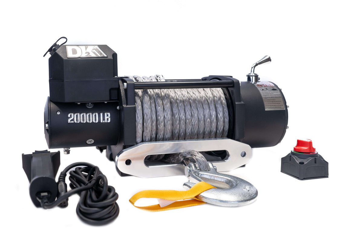 DK2 20,000 lb Premium Electric OEM Winch (Synthetic Rope Included) - S